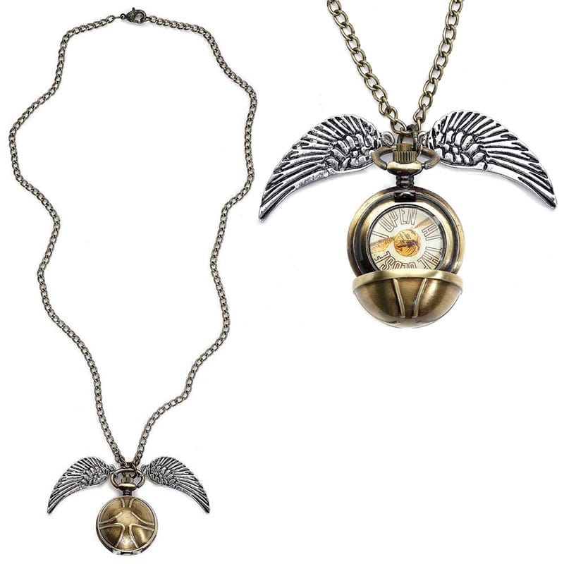 Harry Potter pendentif et collier plaqué argent 3D Golden Snitch Locket ...